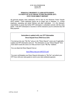 Fillable Online EFT DIRECT DEPOSIT Fax Email Print - pdfFiller