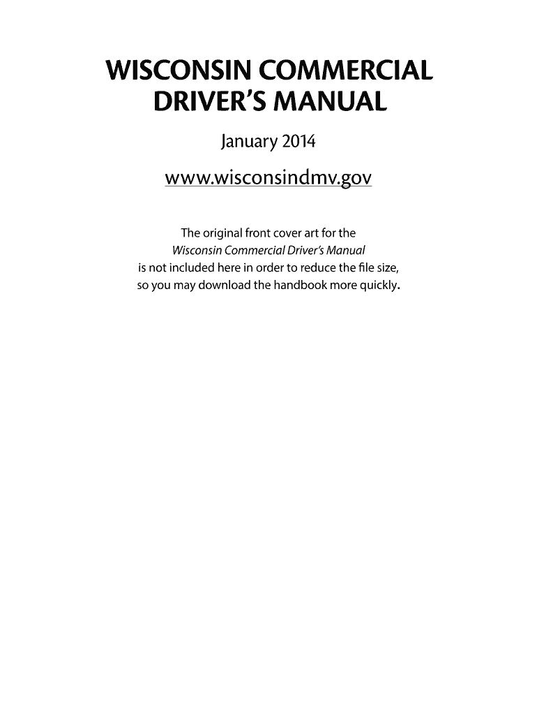 Fillable Online dot wisconsin Wisconsin Commercial Driver's Manual ...