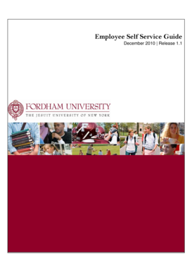 Fillable Online fordham Employee Self Service Guide - Fordham University - fordham Fax Email ...