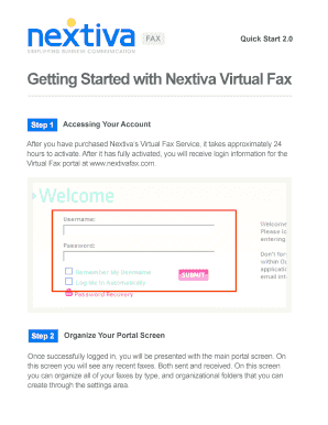 Fillable Online Getting Started with Nextiva Virtual Fax Fax Email Print - pdfFiller