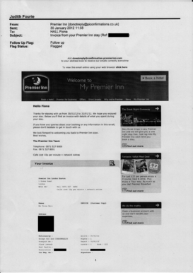 Fillable Online Subject: Invoice from your Premier Inn stay (Ref ...