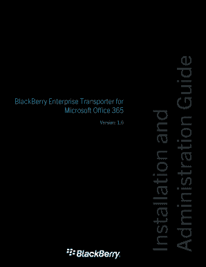 Fillable Online BlackBerry Enterprise Transporter for Microsoft Office ...