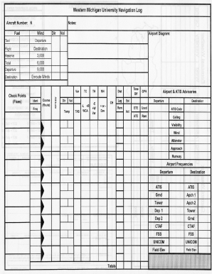 Fillable Online wmich Western Michigan University Navigation Log - wmich Fax Email Print - pdfFiller