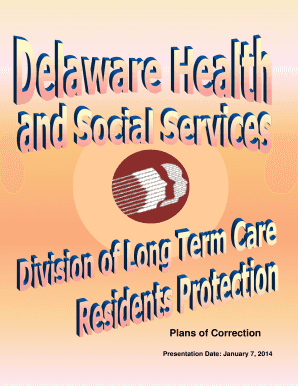 Fillable Online dhss delaware Plans of Correction Presentation Date ...
