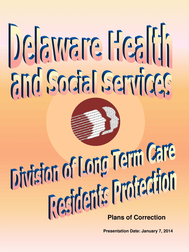 Fillable Online dhss delaware Plans of Correction Presentation Date ...
