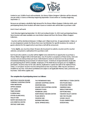 Fillable Online Here's - Disney Store Fax Email Print - pdfFiller