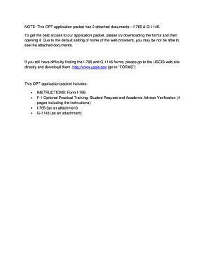 Fillable Online isss umn NOTE: This OPT application packet has 2 attached documents I ... - isss ...