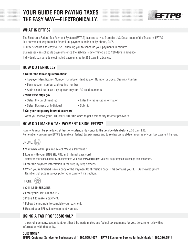 Fillable Online fms treas YOUR GUIDE FOR PAYING TAXES - Department of ...