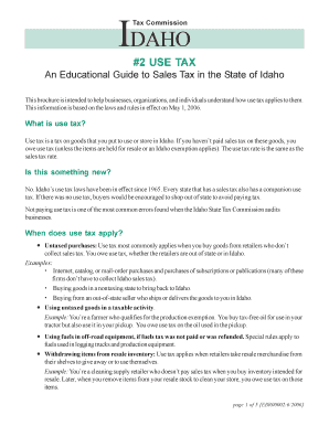 Fillable Online tax idaho #2 USE TAX - tax idaho Fax Email Print ...