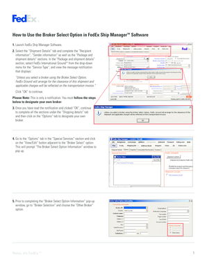 Broker Selection Option Fedex - Fill Online, Printable, Fillable, Blank ...