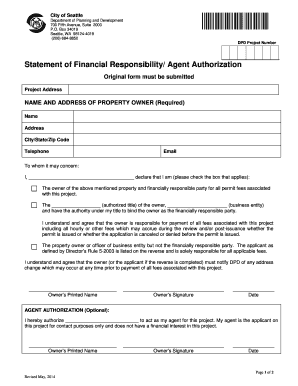 Fillable Online seattle Seattle DPD Form - Statement of Financial ...