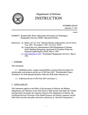 Fillable Online DoD Instruction 5030.60, September 17, 1993 ...