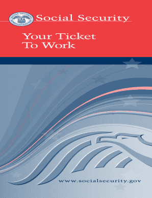 Fillable Online ssa Your Ticket To Work - Social Security Fax Email ...