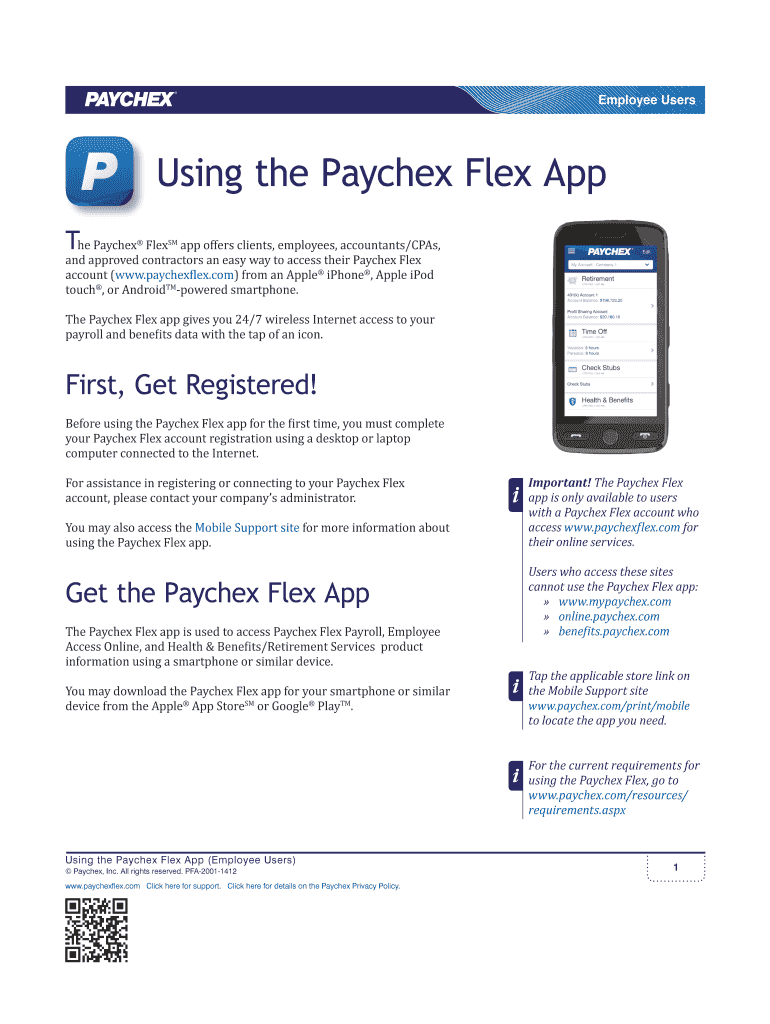 Fillable Online Using the Paychex Mobile App (Apple iOS and Android ...