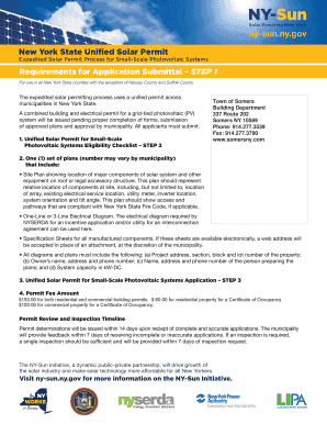 Fillable Online Nys unified solar permit - Somers Fax Email Print ...