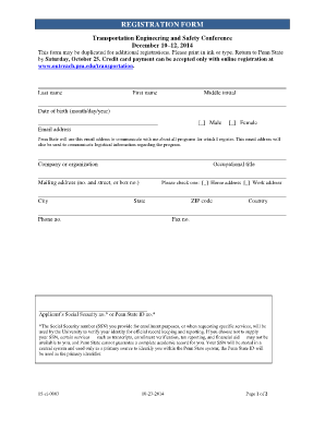 Fillable Online outreach psu This form may be duplicated for additional registrations - outreach ...