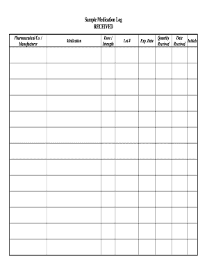 Fillable Online Sample Medication Log - Princeton Insurance Fax Email ...
