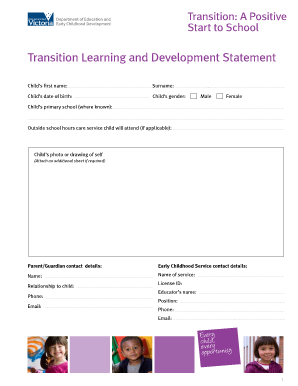 Fillable Online eduweb vic gov Transition A Positive - eduweb vic gov ...