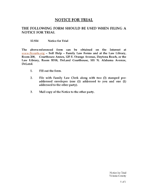 Fillable Online circuit7 NOTICE FOR TRIAL - circuit7 Fax Email Print ...