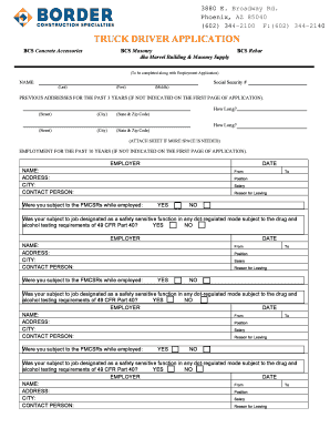 Fillable Online APPLICATION - DRIVER-ONLINE.doc Fax Email Print - pdfFiller