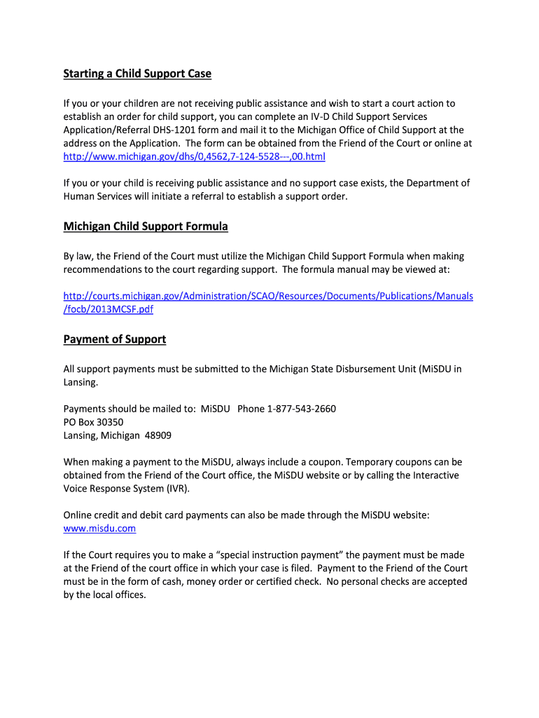 Fillable Online Starting a Child Support Case Fax Email Print - pdfFiller