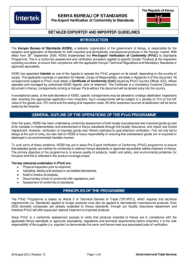 Fillable Online Kenya Importer and Exporter Guidelines - Intertek Fax ...