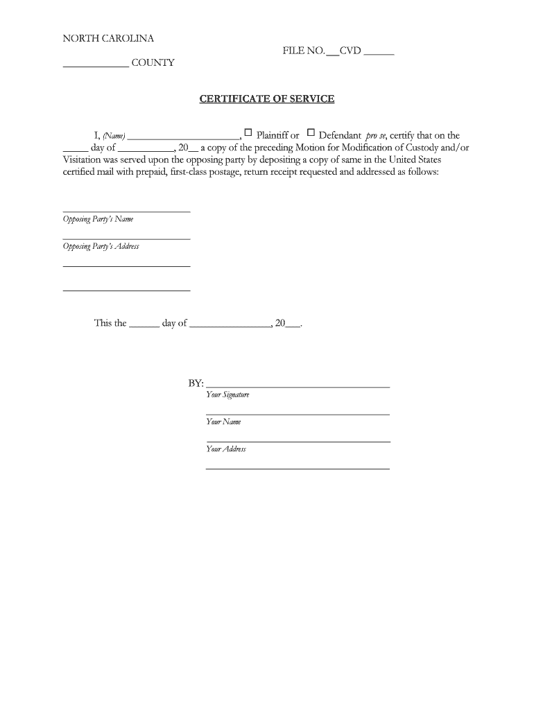 Fillable Online ww2 legalaidnc 5-Certificate of Service.pdf - Legal Aid ...