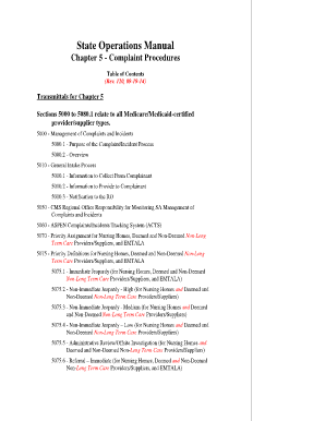 Fillable Online cms State Operations Manual: Chapter 5 - Centers for ...