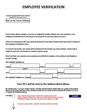 Fillable Online EMPLOYEE VERIFICATION Fax Email Print - pdfFiller