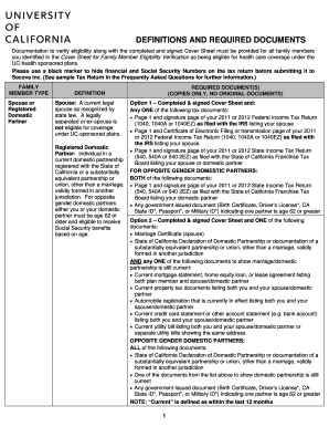 Fillable Online DEFINITIONS AND REQUIRED DOCUMENTS - UCnet Fax Email ...