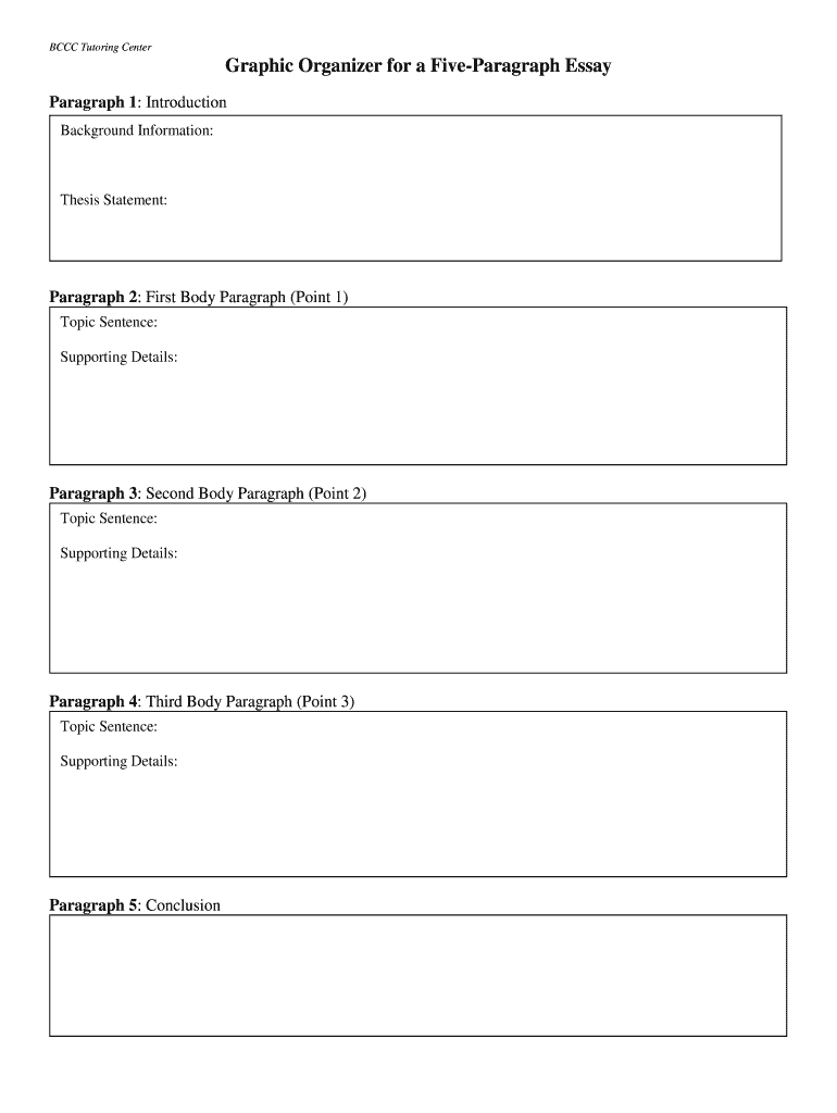 Essay Organizer Fill Online Printable Fillable Blank PdfFiller