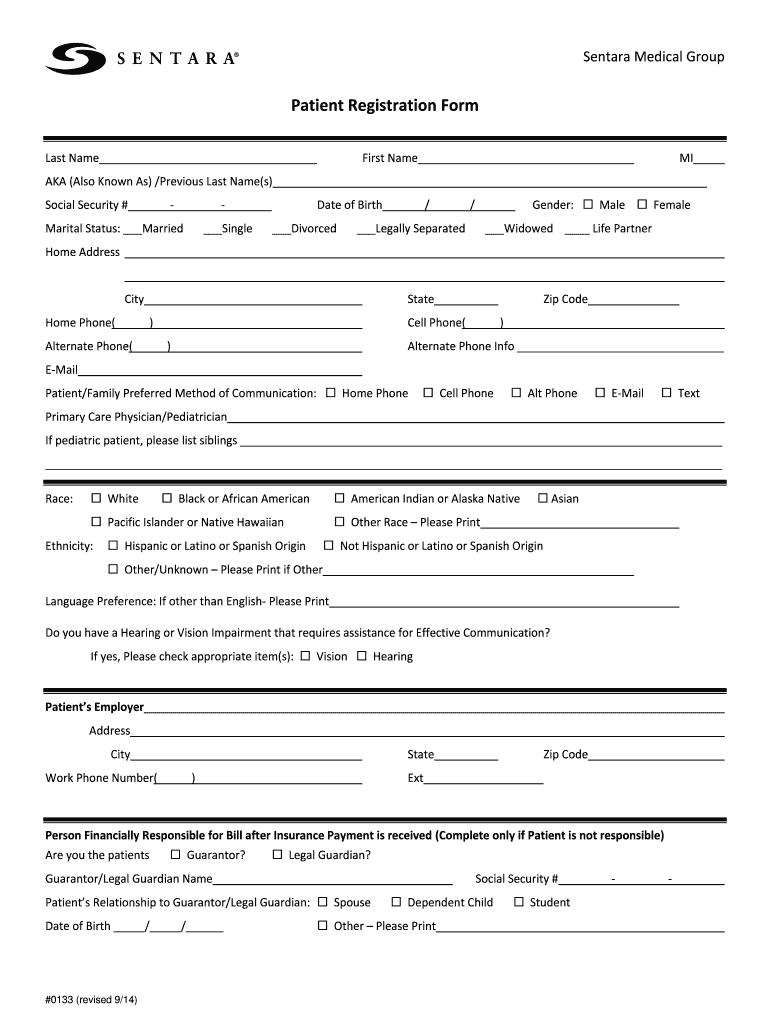 Fillable Online Sentara Medical Group Fax Email Print - pdfFiller