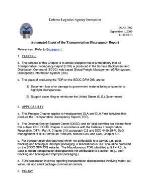 Fillable Online dla Automated Input of the Transportation Discrepancy ...