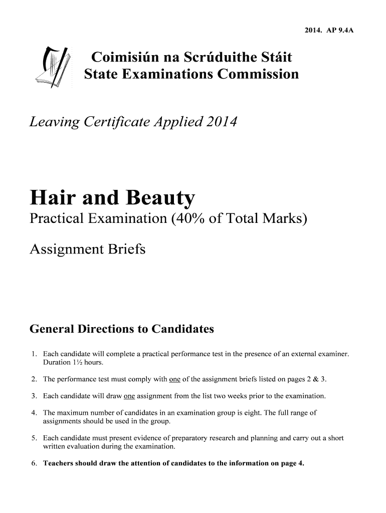 Fillable Online Hair and Beauty - State Examination Commission Fax ...
