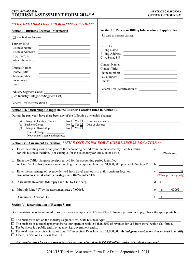 CA CTCA 047 Form - Fill Online, Printable, Fillable, Blank - pdfFiller