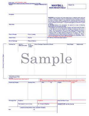 Fillable Online jseinc CTWAYBILL08sample.doc Fax Email Print - pdfFiller