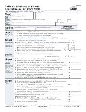 California 540nr 2019 - Fill and Sign Printable Template Online