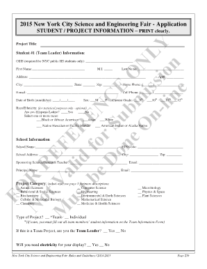 Fillable Online ? NYCSEF Categories and Subcategories ? - New York City ...