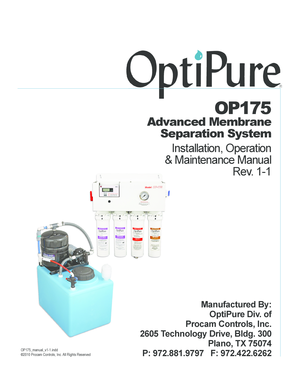 Fillable Online Advanced Membrane Separation System Installation ...
