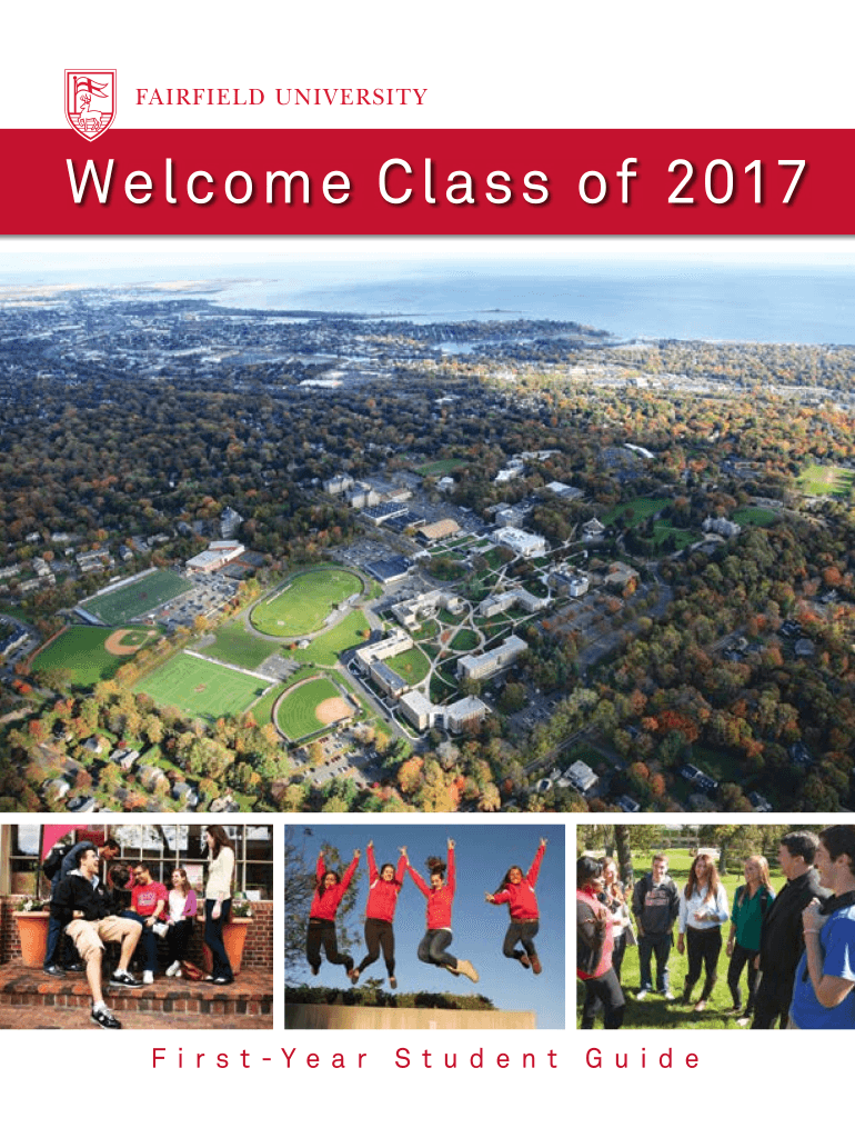 Fillable Online fairfield Welcome Class of 2017 - Fairfield University ...