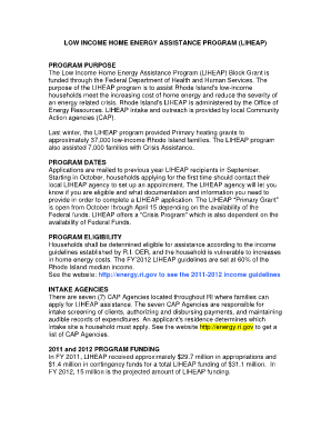 Fillable Online energy ri LOW INCOME HOME ENERGY ASSISTANCE PROGRAM ...