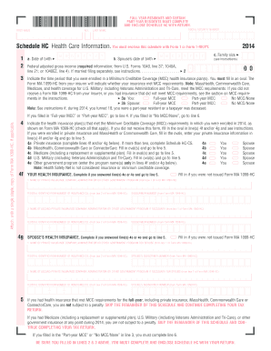 Fillable Online mass Schedule HC - Mass.Gov - mass Fax Email Print ...