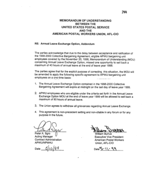 Fillable Online apwu ANNUAL LEAVE EXCHANGE OPTION - APWU - apwu Fax ...