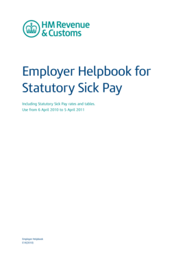 Fillable Online E14(2010) Employer Helpbook for Statutory Sick Pay ...