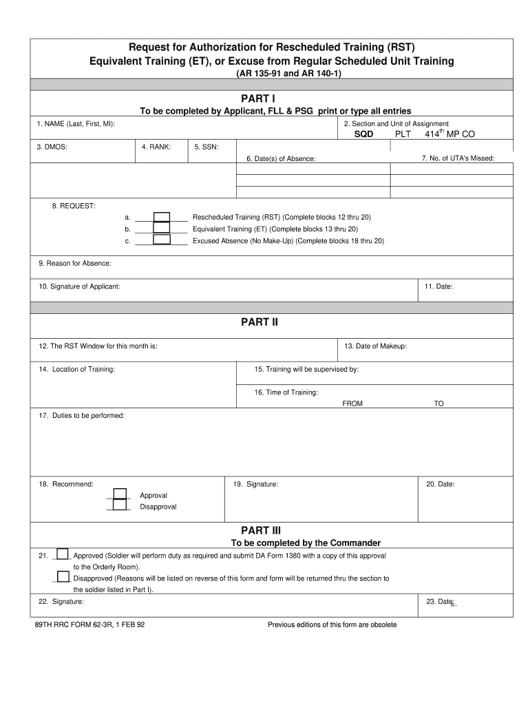 Rst Form Army Fill Out Sign Online DocHub