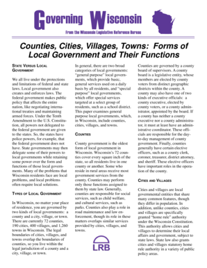 Fillable Online legis wisconsin Counties, cities, villages, towns ...