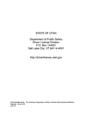 Fillable Online publicsafety utah (CDL). This manual Fax Email Print ...