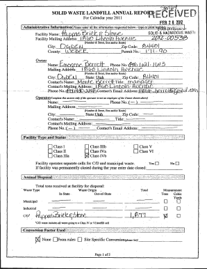 Fillable Online deq utah Solid waste landfill annual repo - Utah ...