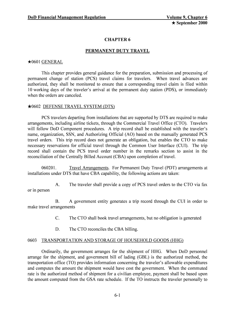 Fillable Online comptroller defense PERMANENT DUTY TRAVEL Fax Email ...