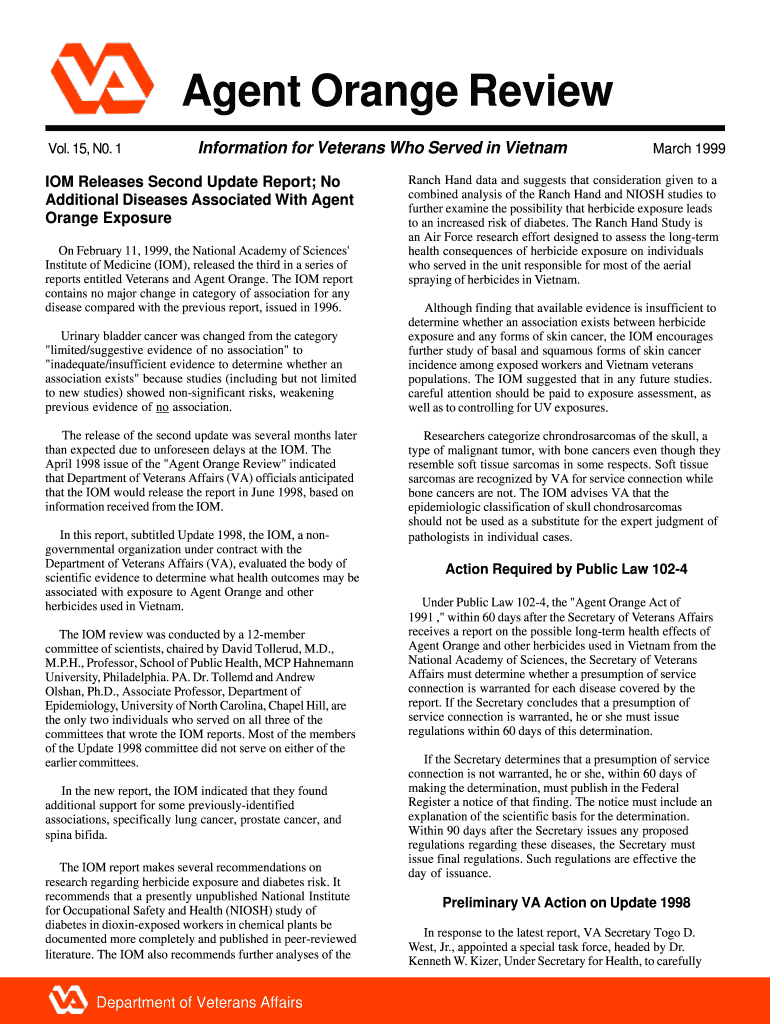 Fillable Online publichealth va Agent Orange Review - publichealth va ...